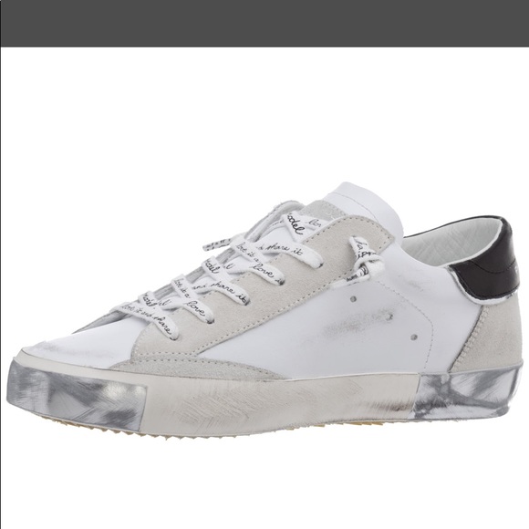 phillipp model | Shoes | Philipp Model White Distress Sneakers Womens 9 ...